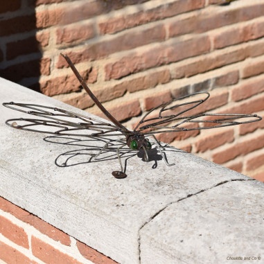 Libellule wire yeux verre